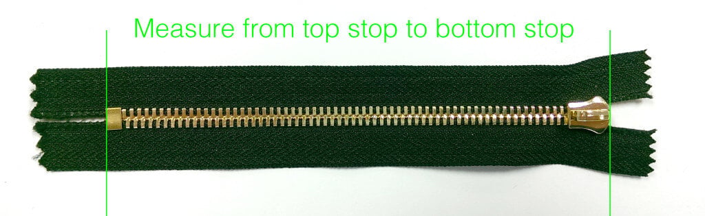 Measuring Zipper Length Correctly
