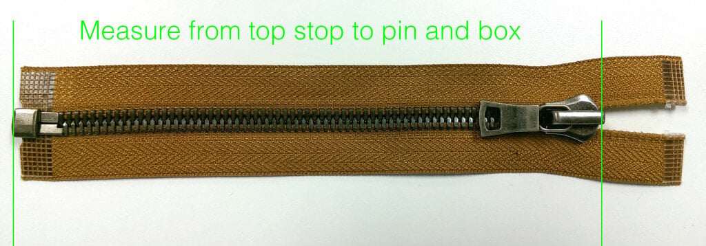 Measuring Zipper Length Correctly